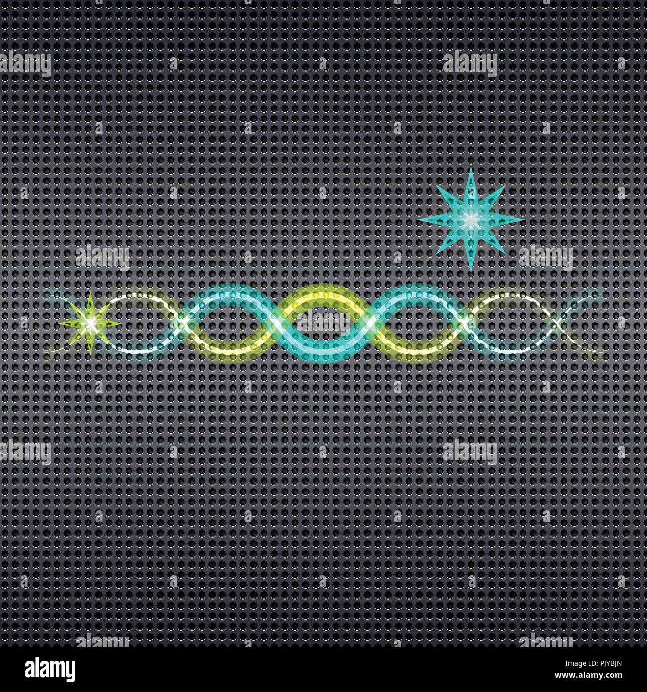 Light wave effect on pattern grunge background, stock vector Stock ...