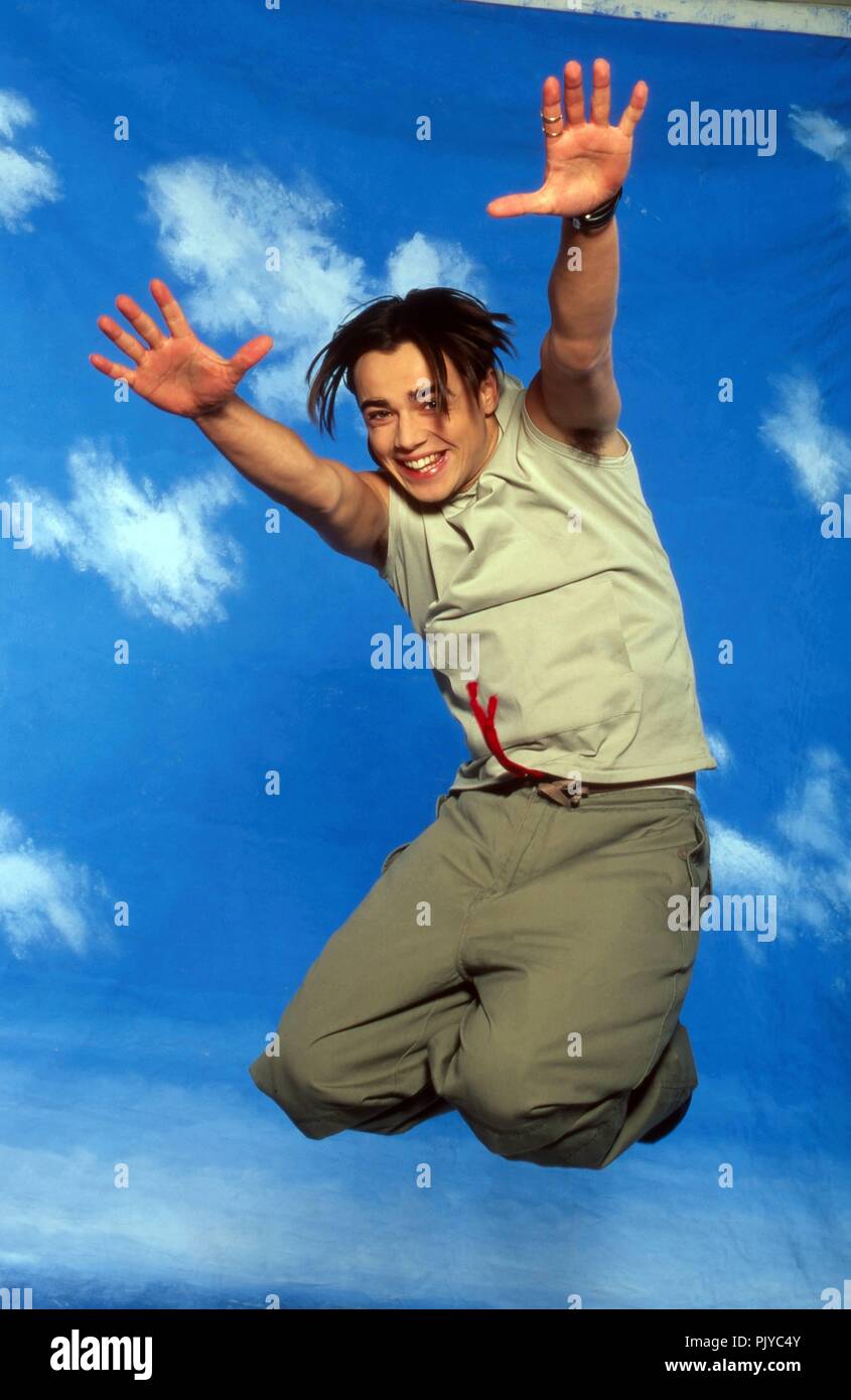 Ben Adams von "A1", britische Boyband bei einem Promoshooting in ...