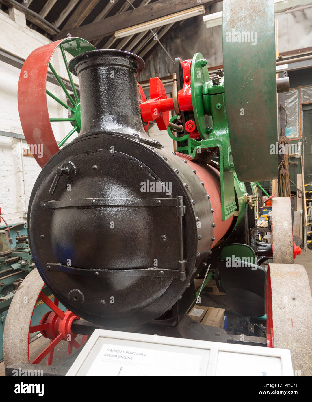The Long Shop museum, Leiston, Suffolk, England, UK Garrett portable ...