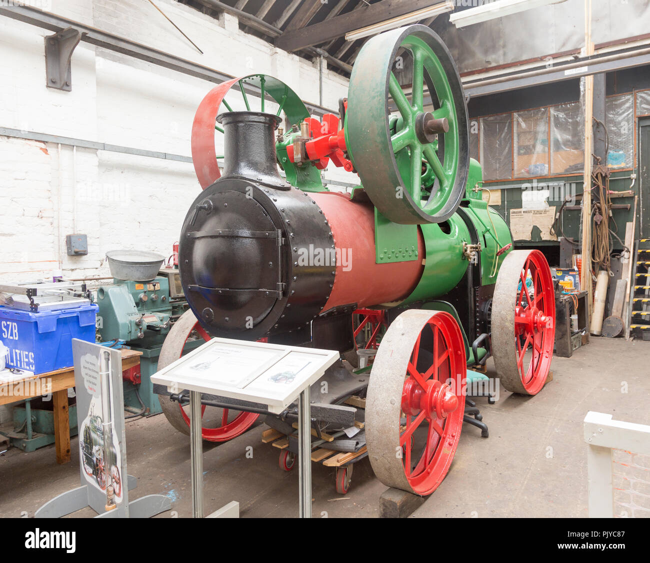 The Long Shop museum, Leiston, Suffolk, England, UK Garrett portable ...