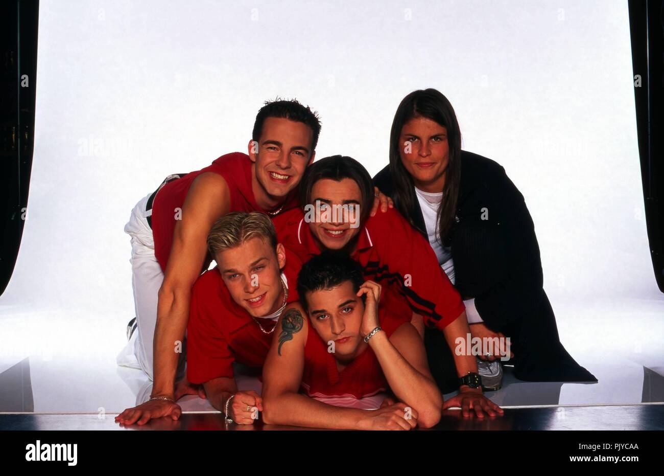 "A1", britische Boyband bei einem Promoshooting in Köln, Deutschland ...