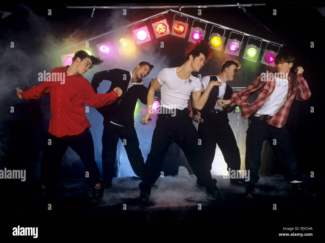 British popband Take That on stage on 15 March 1993 in Munich - Germany ...
