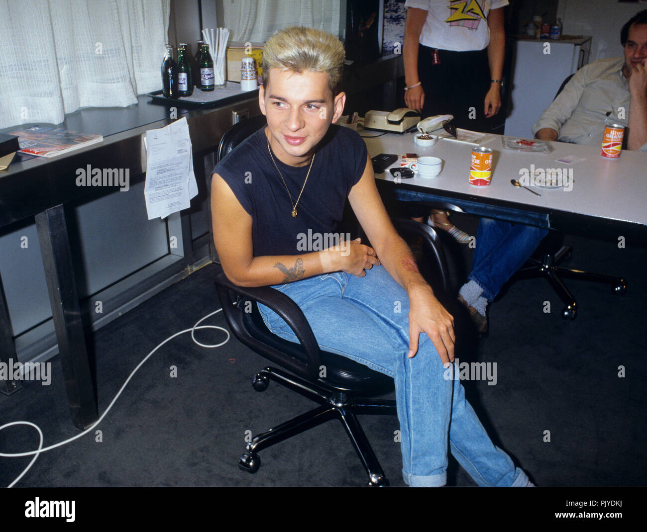 Depeche Mode (Dave Gahan) on 01.04.1983 in MÃ nchen, Munich. | usage worldwide Stock Photo - Alamy