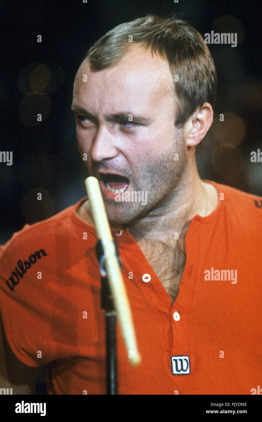 Phil Collins (Genesis) on 01.10.1983 in Paris. | usage worldwide Stock ...