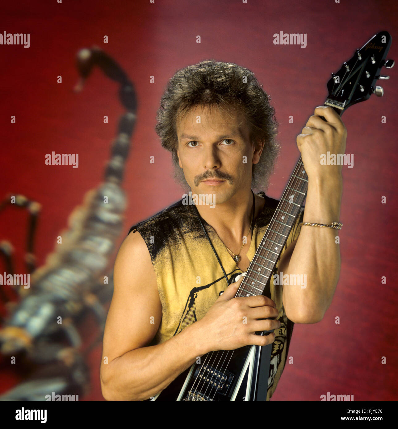 Rudolf Schenker (Scorpions) on 17.10.1990 in München / Munich. | usage ...