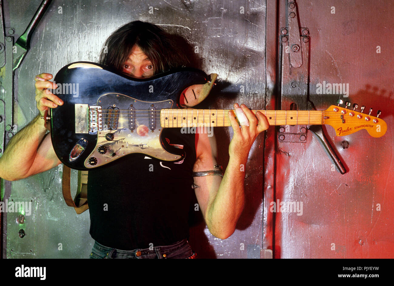 Michael Burston (Motörhead) on 03.12.1987 in München / Munich. | usage ...