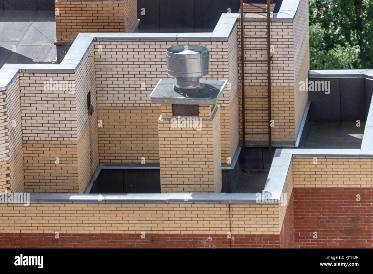 Ventilation pipe on the roof of the building Stock Photo - Alamy