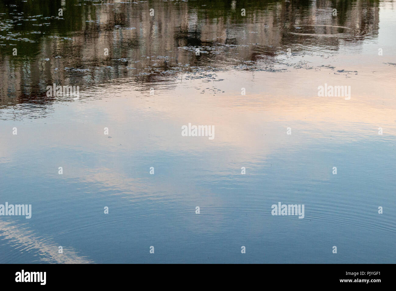 Reflection on the water surface Stock Photo - Alamy
