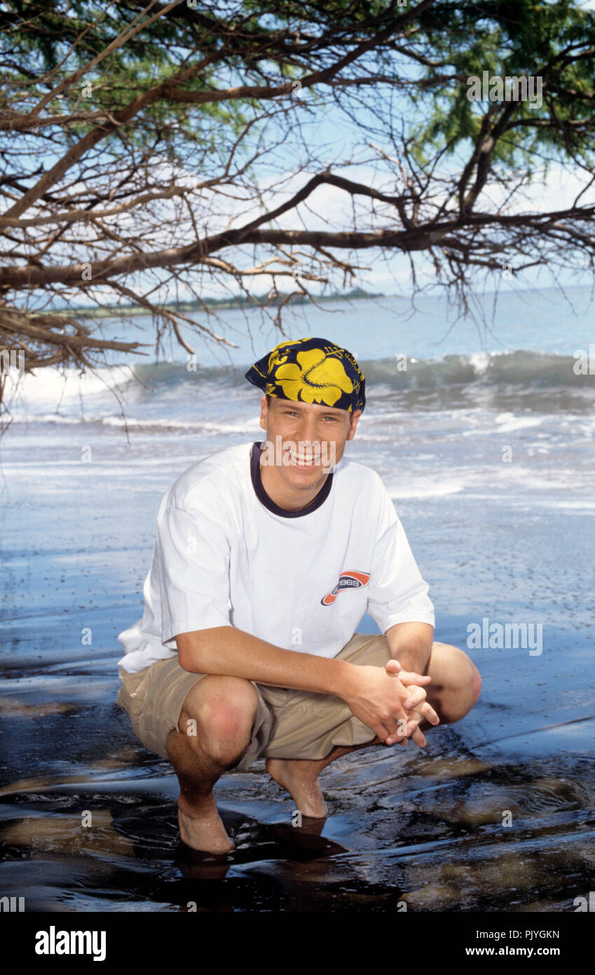 Brian Littrell (Backstreet Boys) on 01.05.1997 in Hawaii. | usage ...
