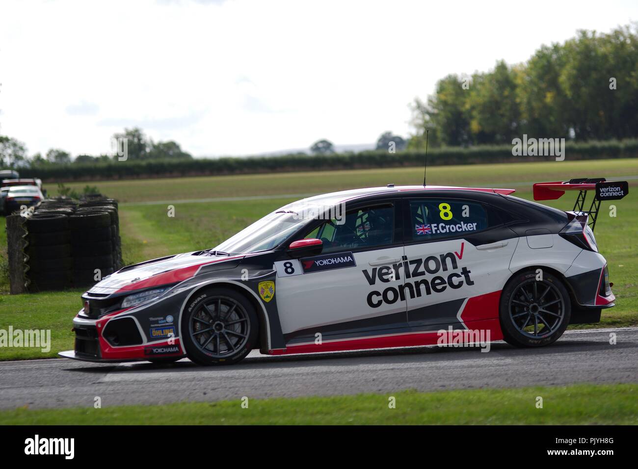 Dalton on Tees, UK. 9 September 2018. Finlay Crocker driving a Honda ...