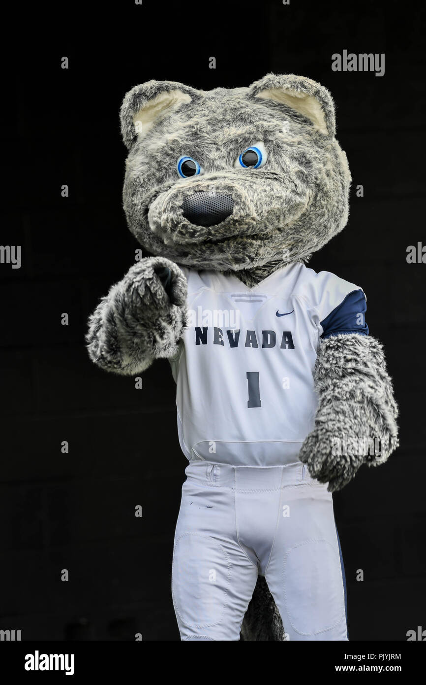 Nashville, USA. 08th Sep, 2018. The Nevada mascot Wolfie during the ...