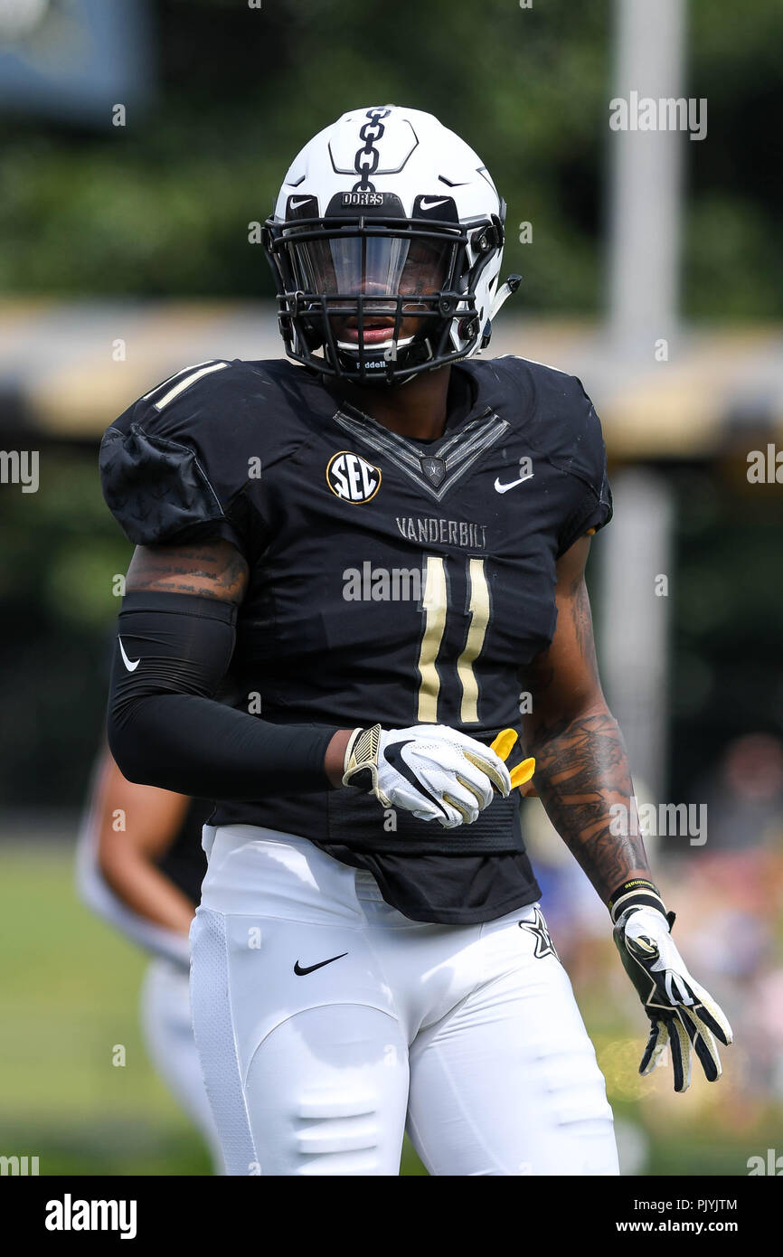 Nashville, USA. 08th Sep, 2018. Vanderbilt linebacker Charles Wright ...