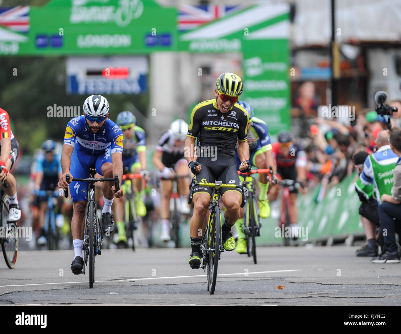 Victory in europe britain celebrates hi-res stock photography and ...