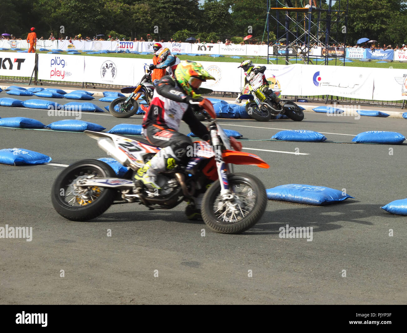 Manila, Philippines. 20th Feb, 2013. Supermoto Riders seen making ...