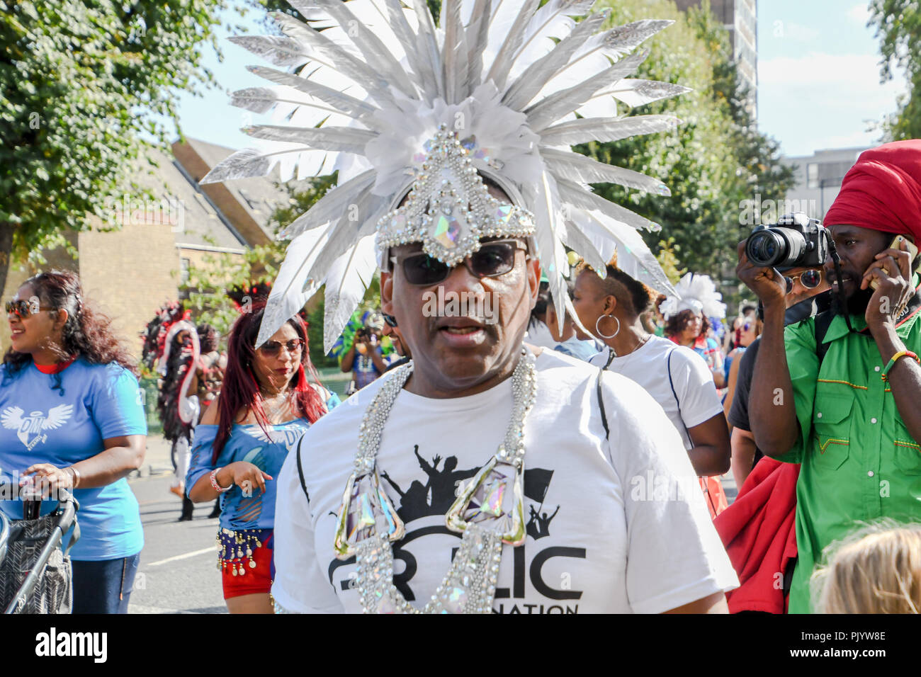 London, UK. 9th Sept 2018. Hundreds of watching the procession of the ...