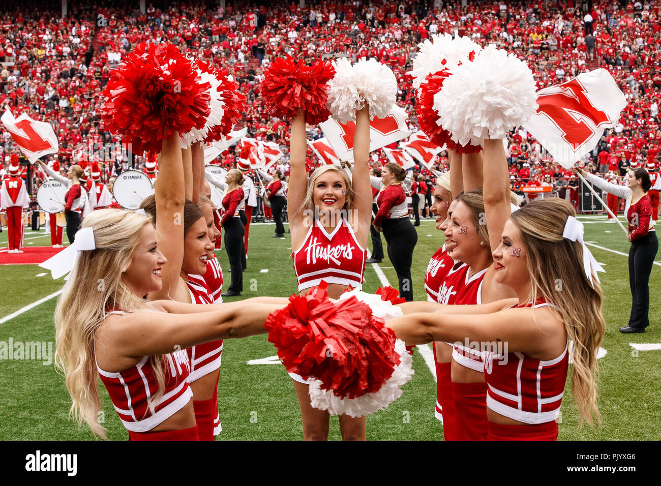 Nebraska cornhuskers cheerleaders hi-res stock photography and images ...