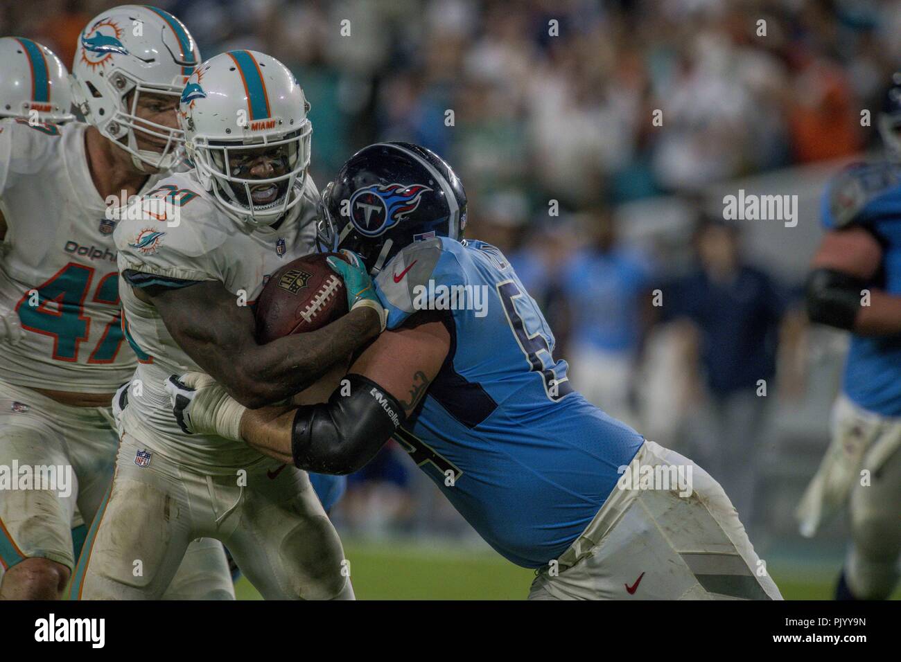 Miami, Florida, USA. 9th Sep, 2018. 20 Reshad Jones making the best ...