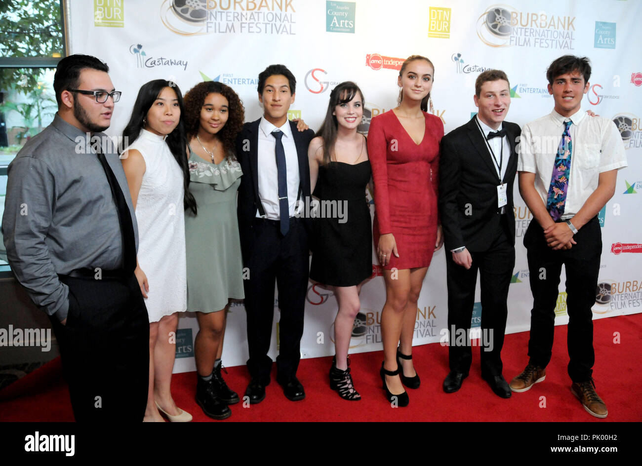 Burbank, USA. 9th Sept 2018. Filmmaker Jackson Cook (R) and guests ...