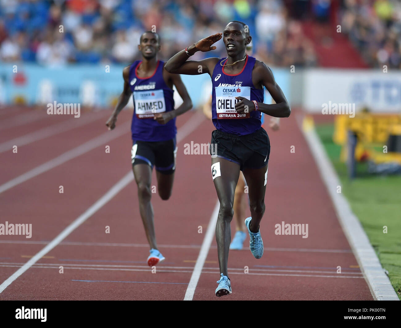 Ostrava, Czech Republic. 9th Sep, 2018. R-L Runners Paul Chelimo (USA ...
