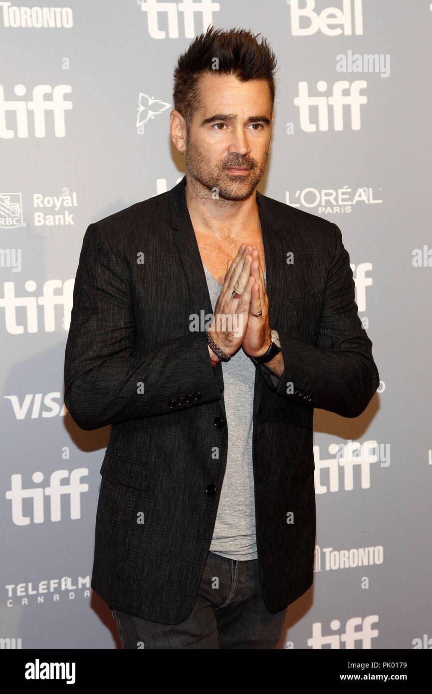 Toronto, Canada. 9th Sep, 2018. Colin Farrell at the press conference ...