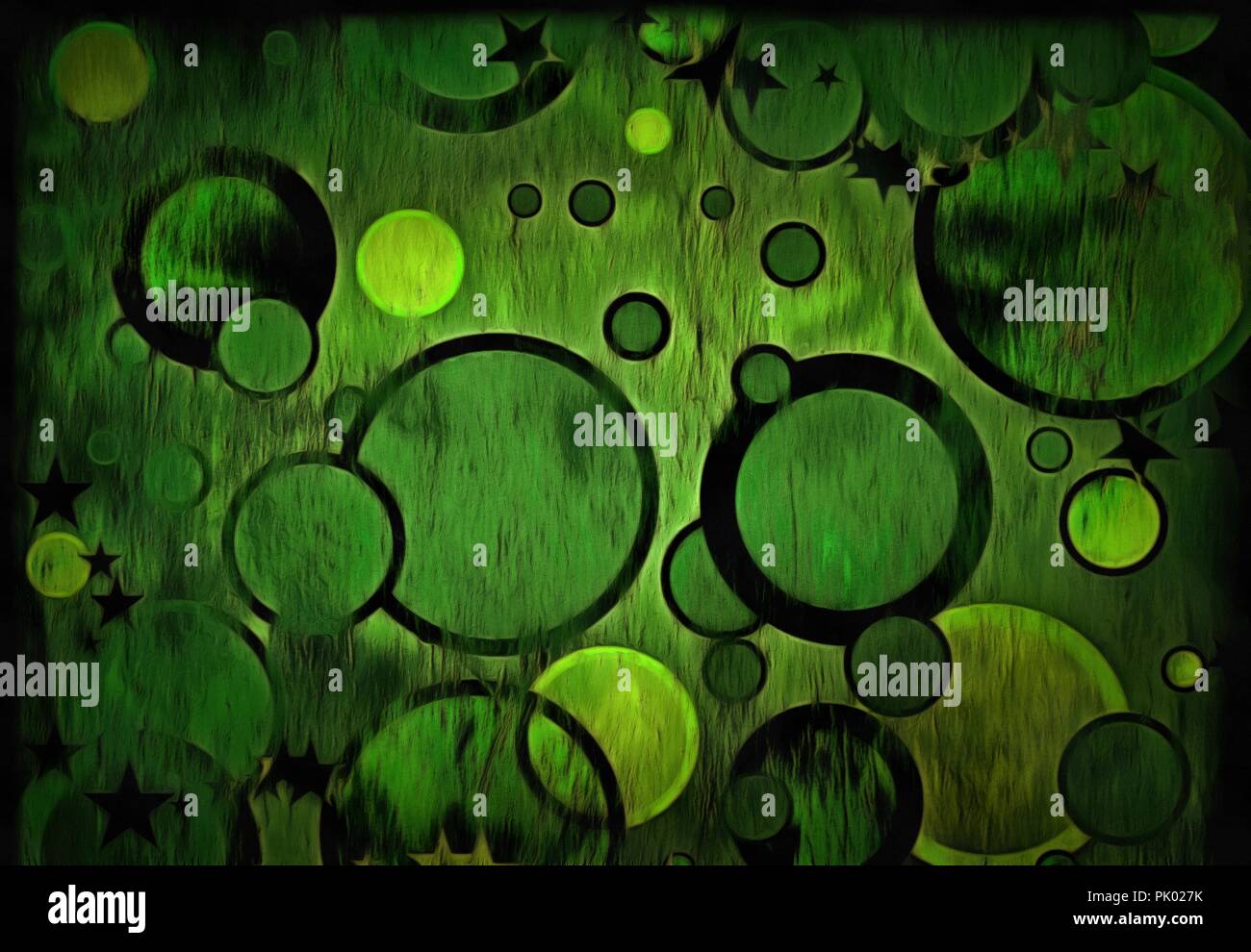 Circular Forms and Green Color Abstract Stock Photo - Alamy