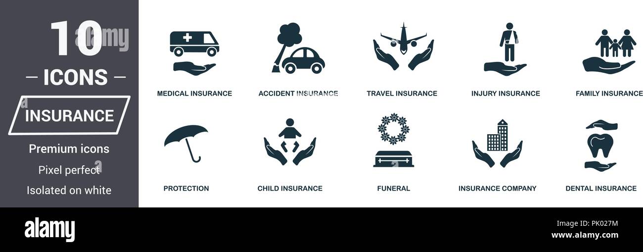 Insurance icons set. Premium quality symbol collection. Insurance icon ...