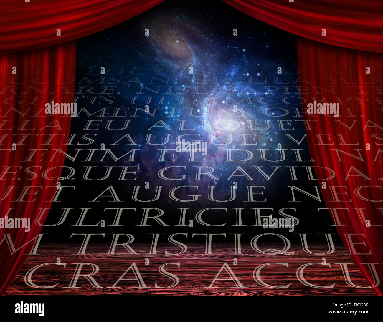Stage with space and Latin Text Receding Stock Photo - Alamy