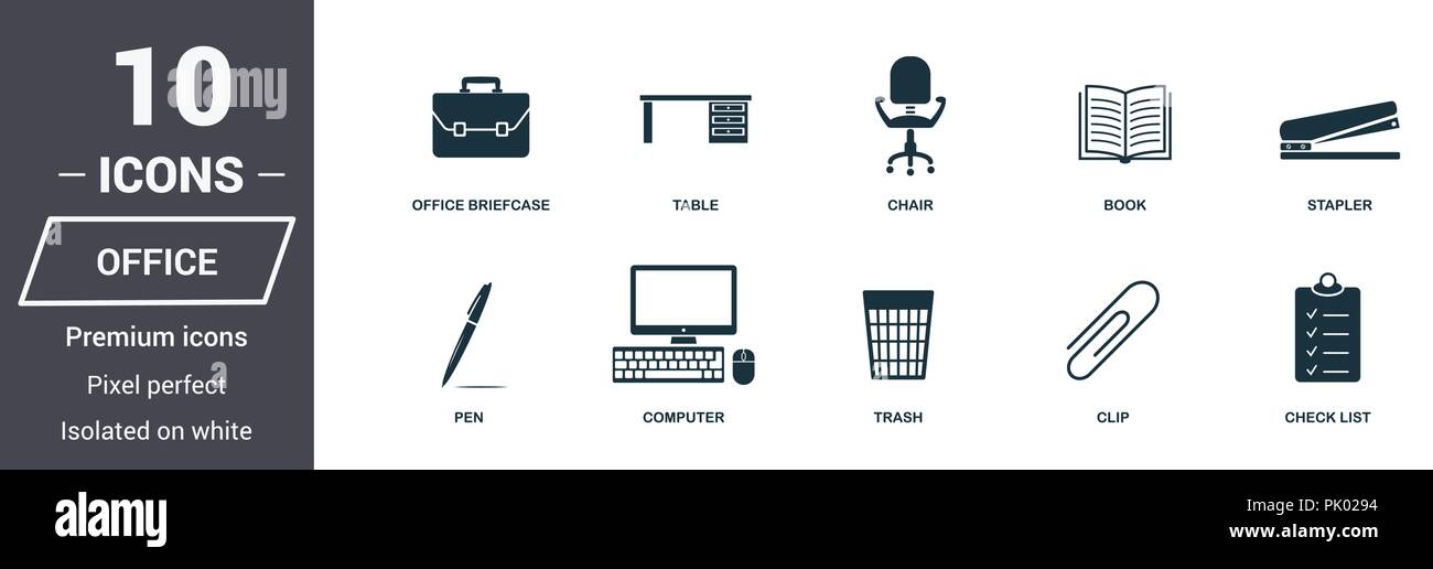 Office icons set. Premium quality symbol collection. Office icon set ...