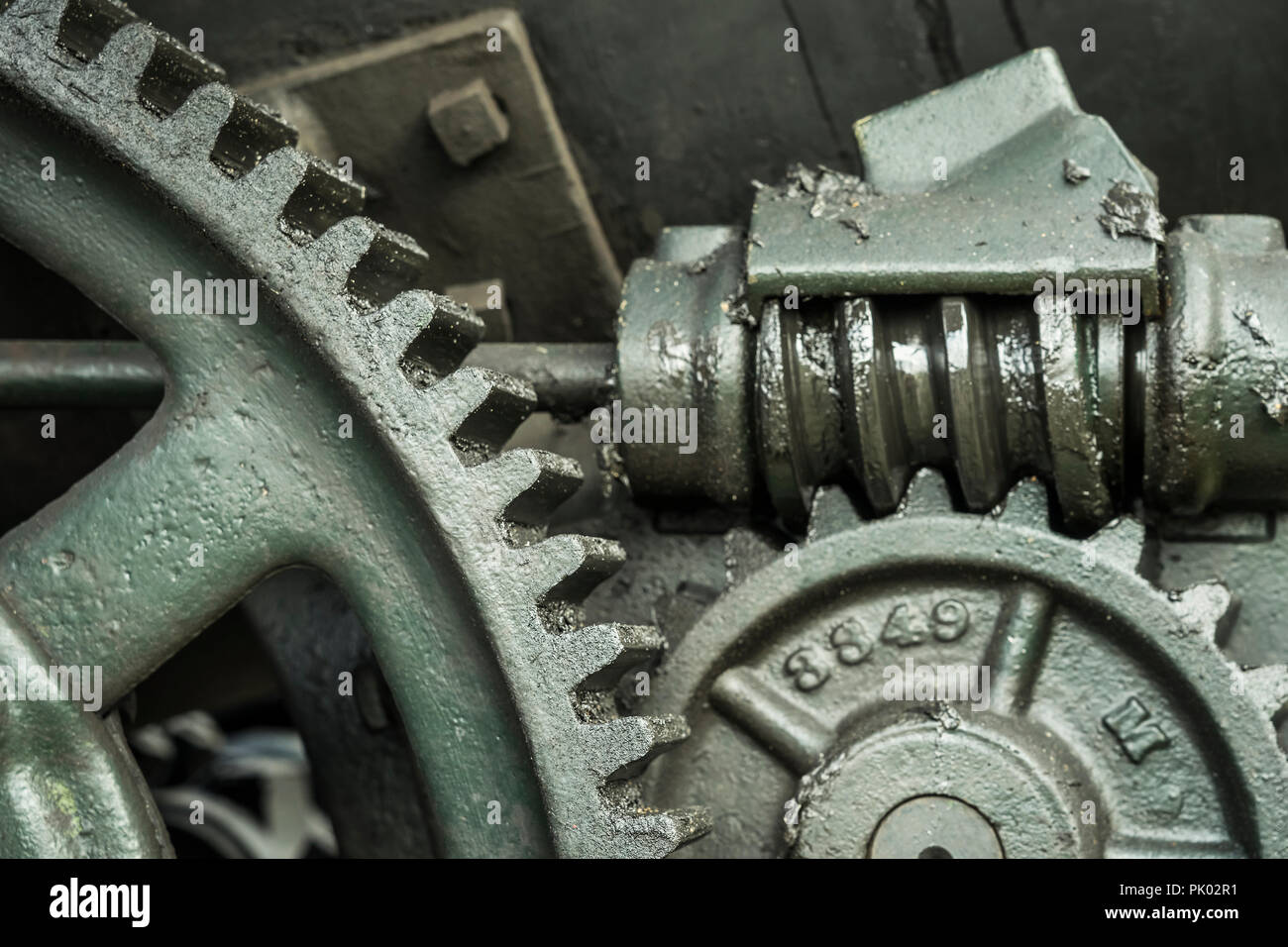 steering unit of a steam tractor Stock Photo - Alamy