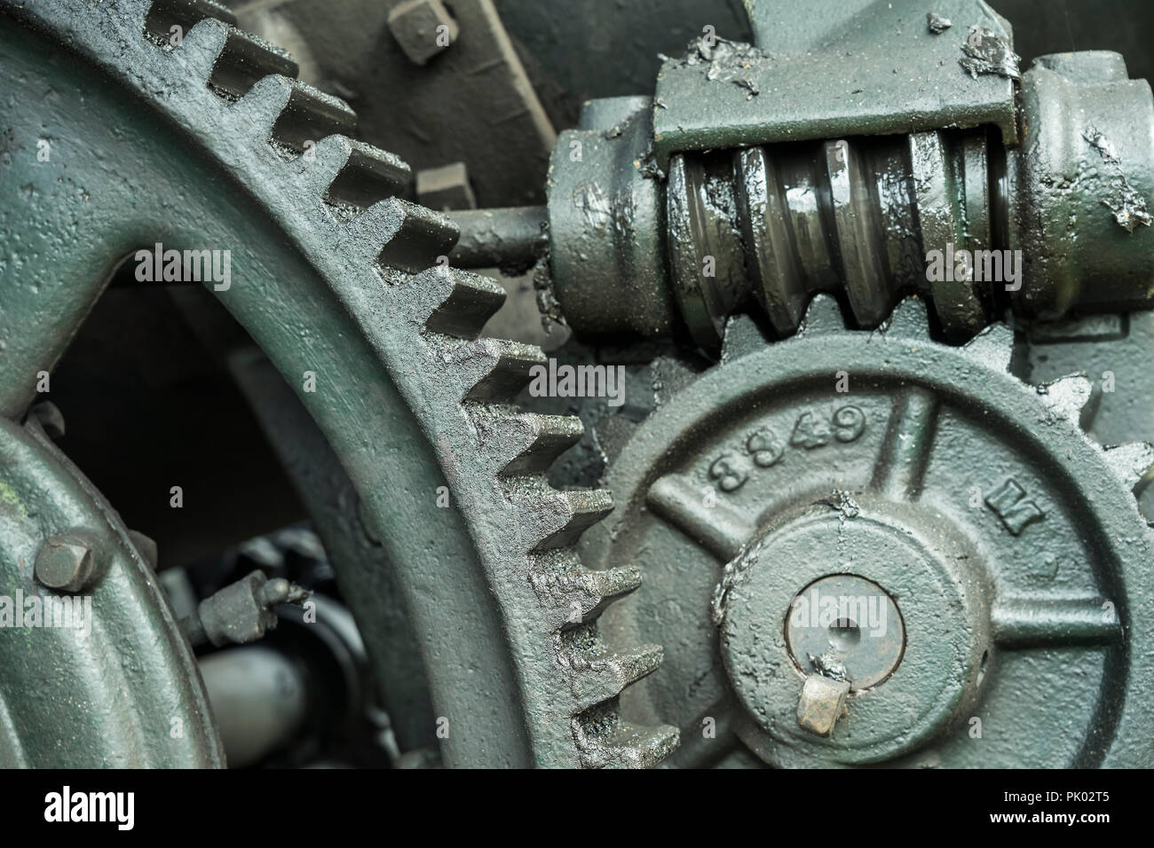 steering unit of a steam tractor Stock Photo - Alamy