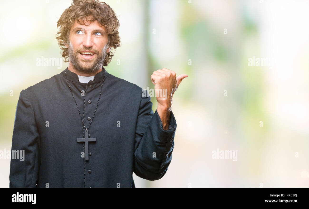 Priest looking up isolated hi-res stock photography and images - Alamy