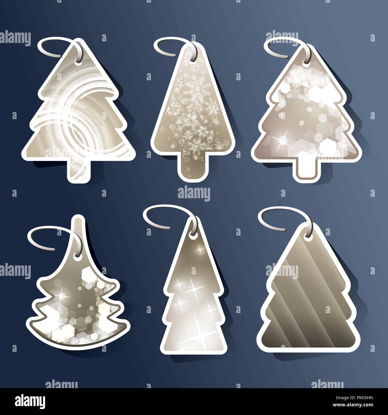 Silver Christmas Tree Shaped Price Tag Designs in Freely Scalable and ...