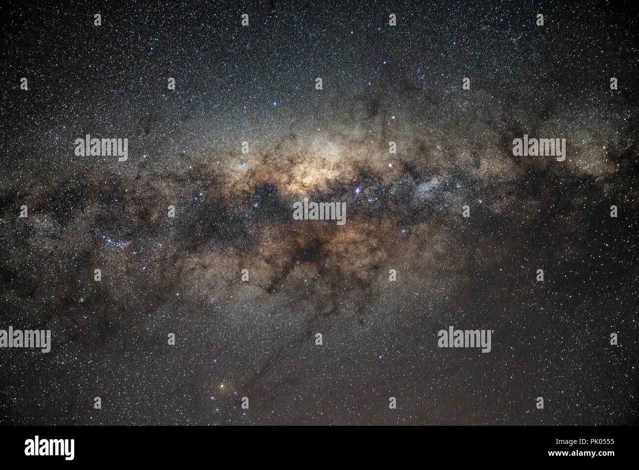 The center of the Milky Way galaxy as it appears over the valley of ...