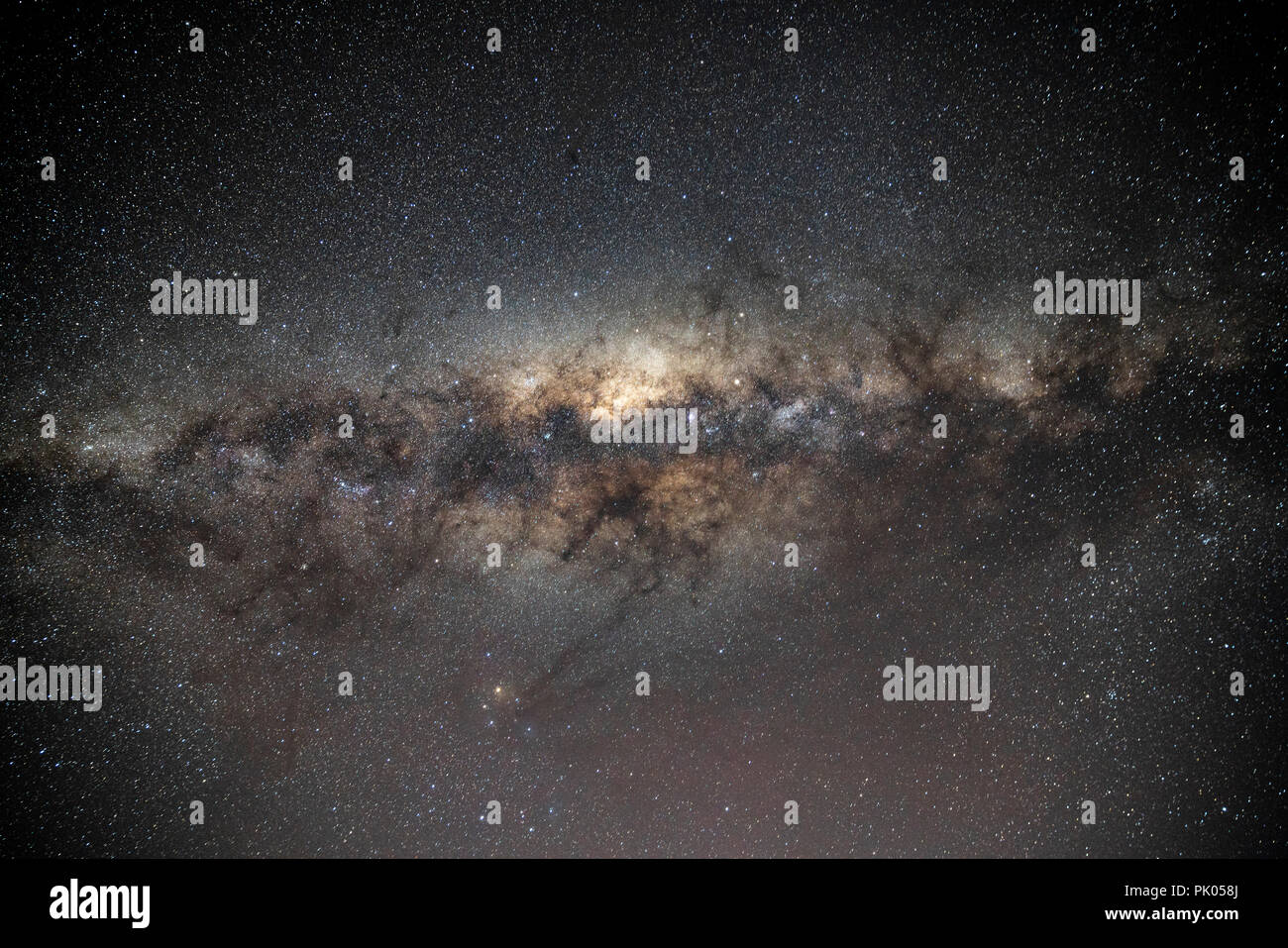 The center of the Milky Way galaxy as it appears over the valley of ...