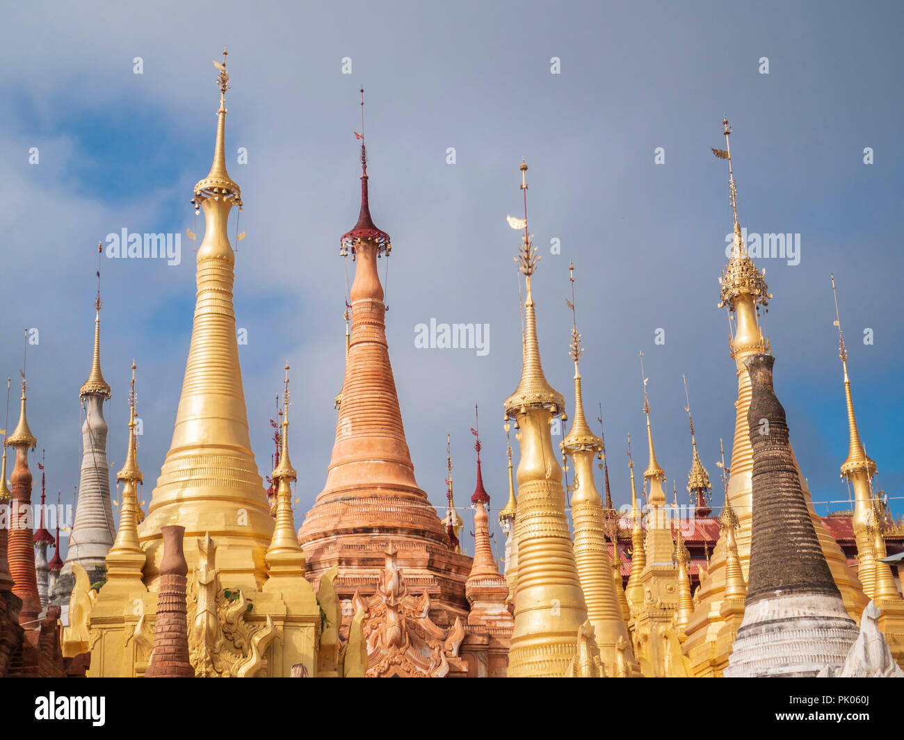 Shwe Inn Dain Pagoda, Inle lake, Myanmar Stock Photo - Alamy