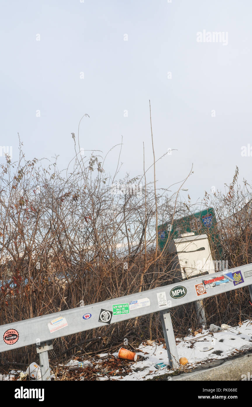 Roadside trash in Rochester, New York USA Stock Photo - Alamy