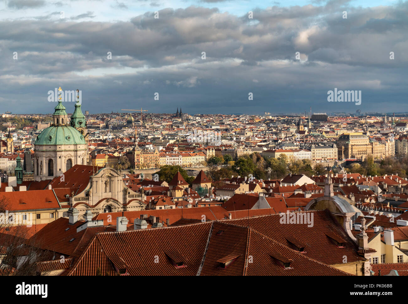Aerial view of prague hi-res stock photography and images - Alamy