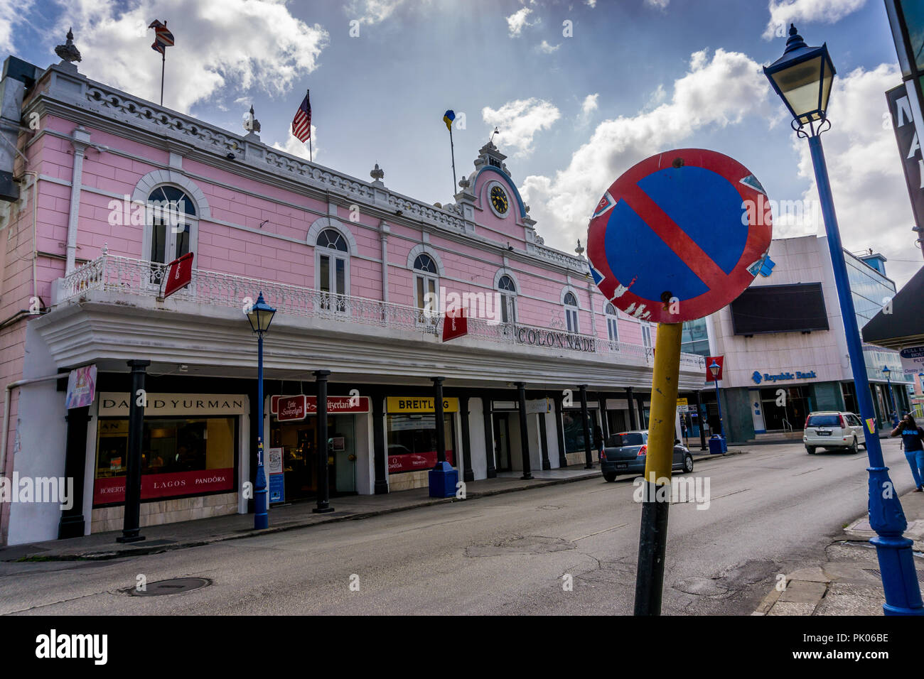 Colourful buildings in Old Town, Bridgtown, Barbados Stock Photo - Alamy