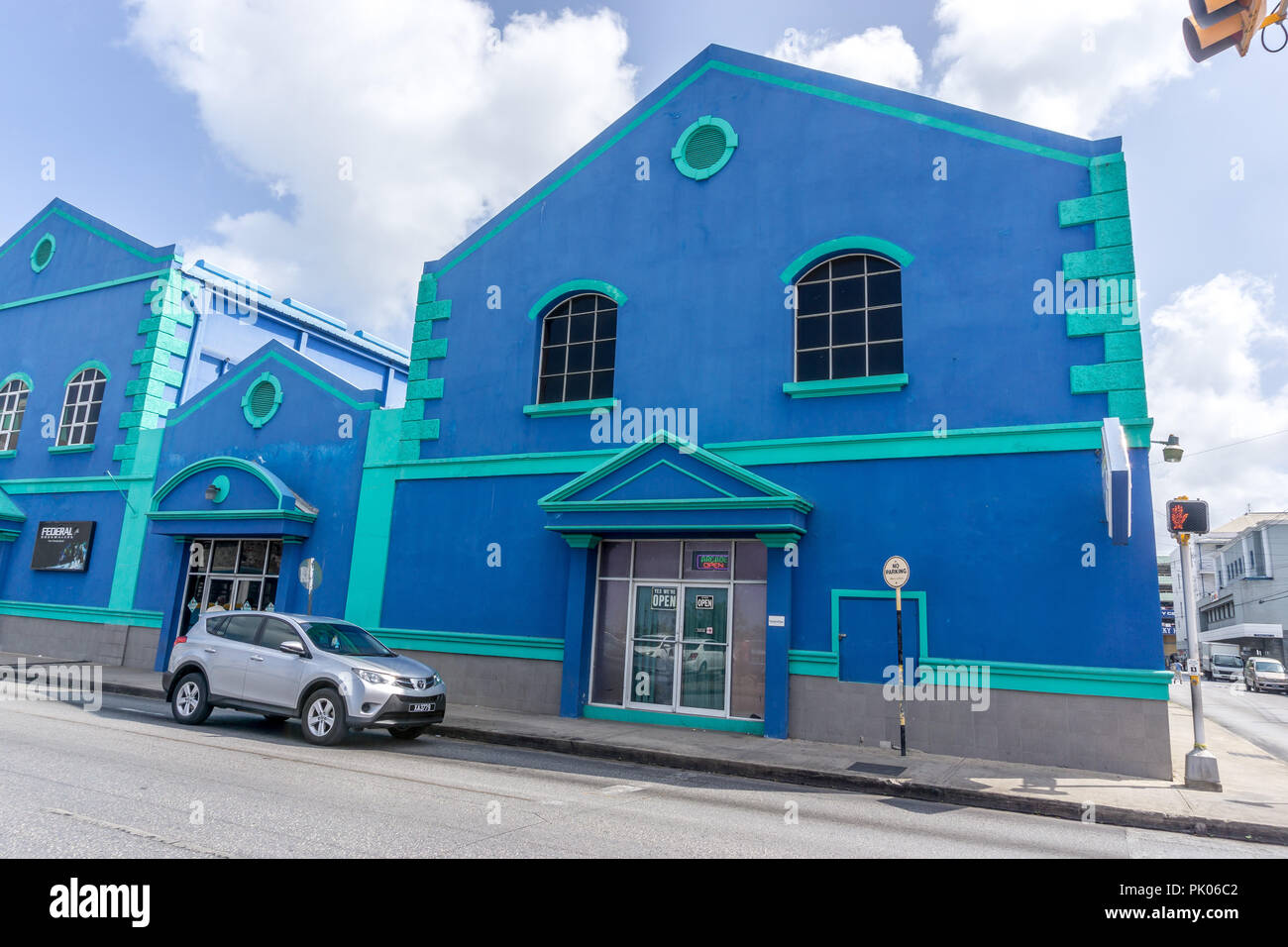 Colourful buildings in Old Town, Bridgtown, Barbados Stock Photo - Alamy