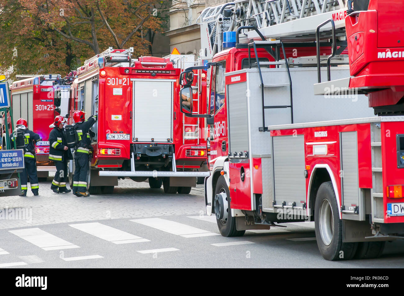 Fire brigade prepares hi-res stock photography and images - Alamy
