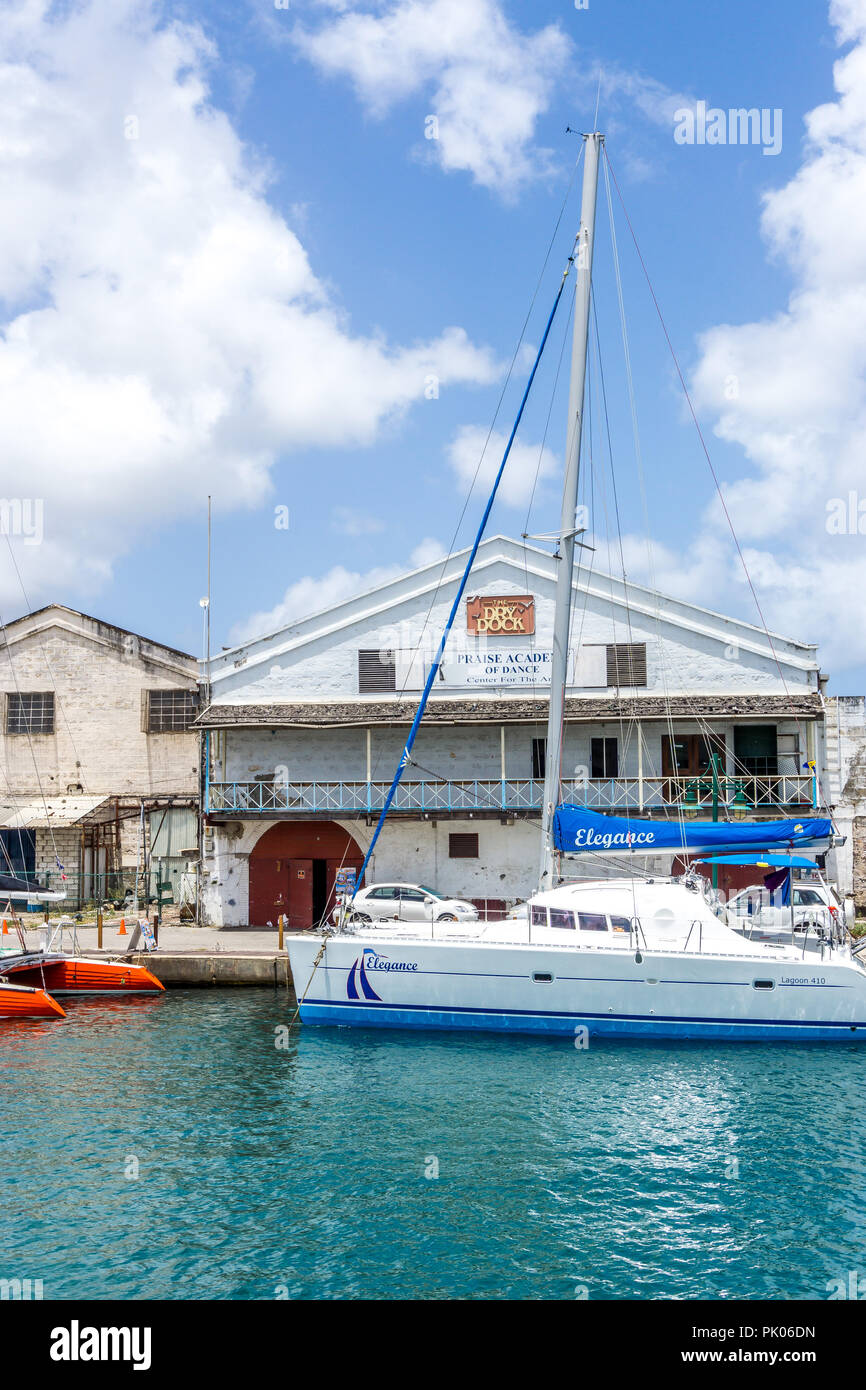 Harbour and port, Old Town, Bridgtown, Barbados Stock Photo - Alamy