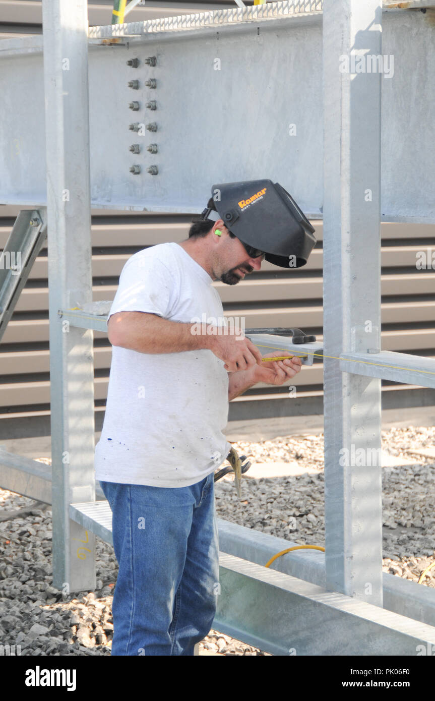 Leveling structure for a commercial HVAC system Stock Photo - Alamy