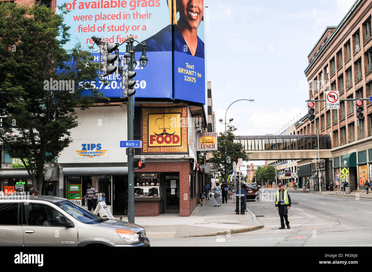 Intersection of Main and Clinton in Downtown Rochester, NY USA Stock ...