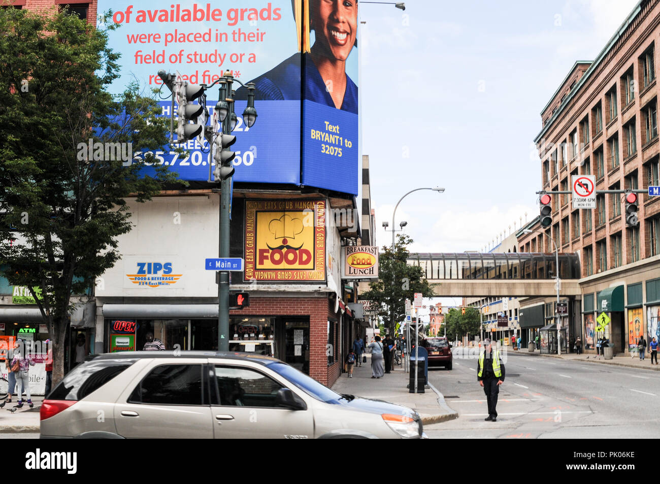 Intersection of Main and Clinton in Downtown Rochester, NY USA Stock ...
