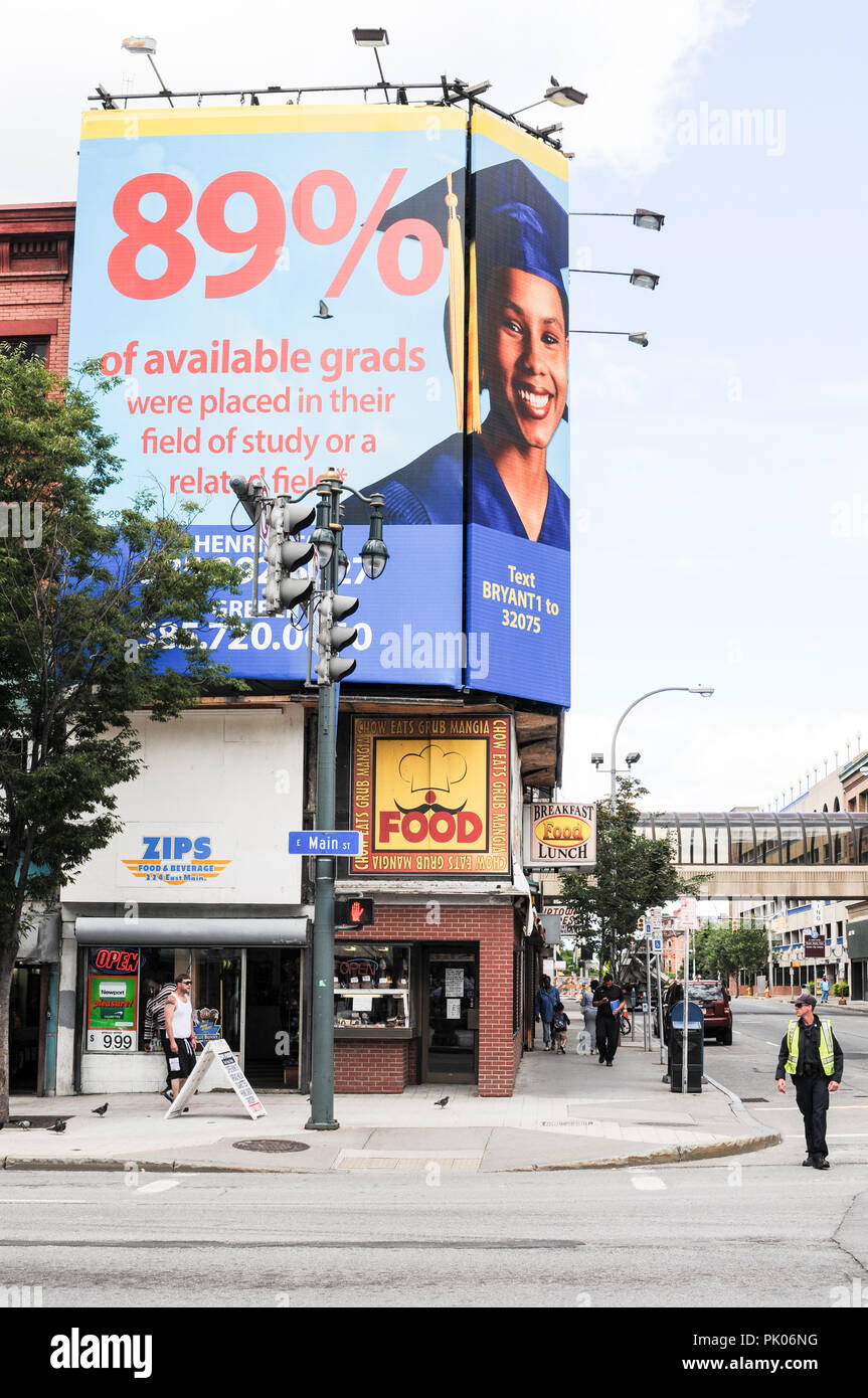 Intersection of Main and Clinton in Downtown Rochester, NY USA Stock ...