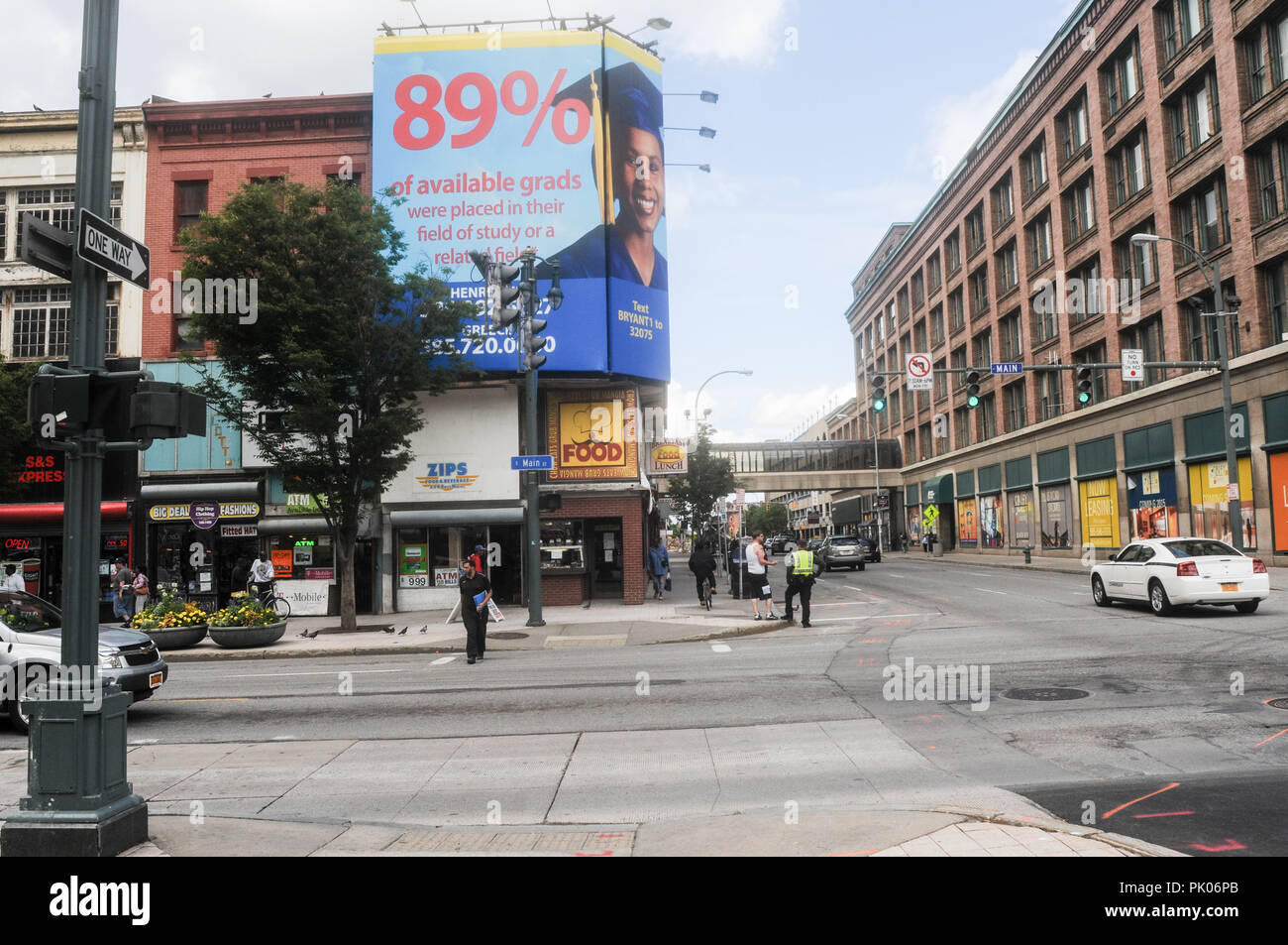 Intersection of Main and Clinton in Downtown Rochester, NY USA Stock ...
