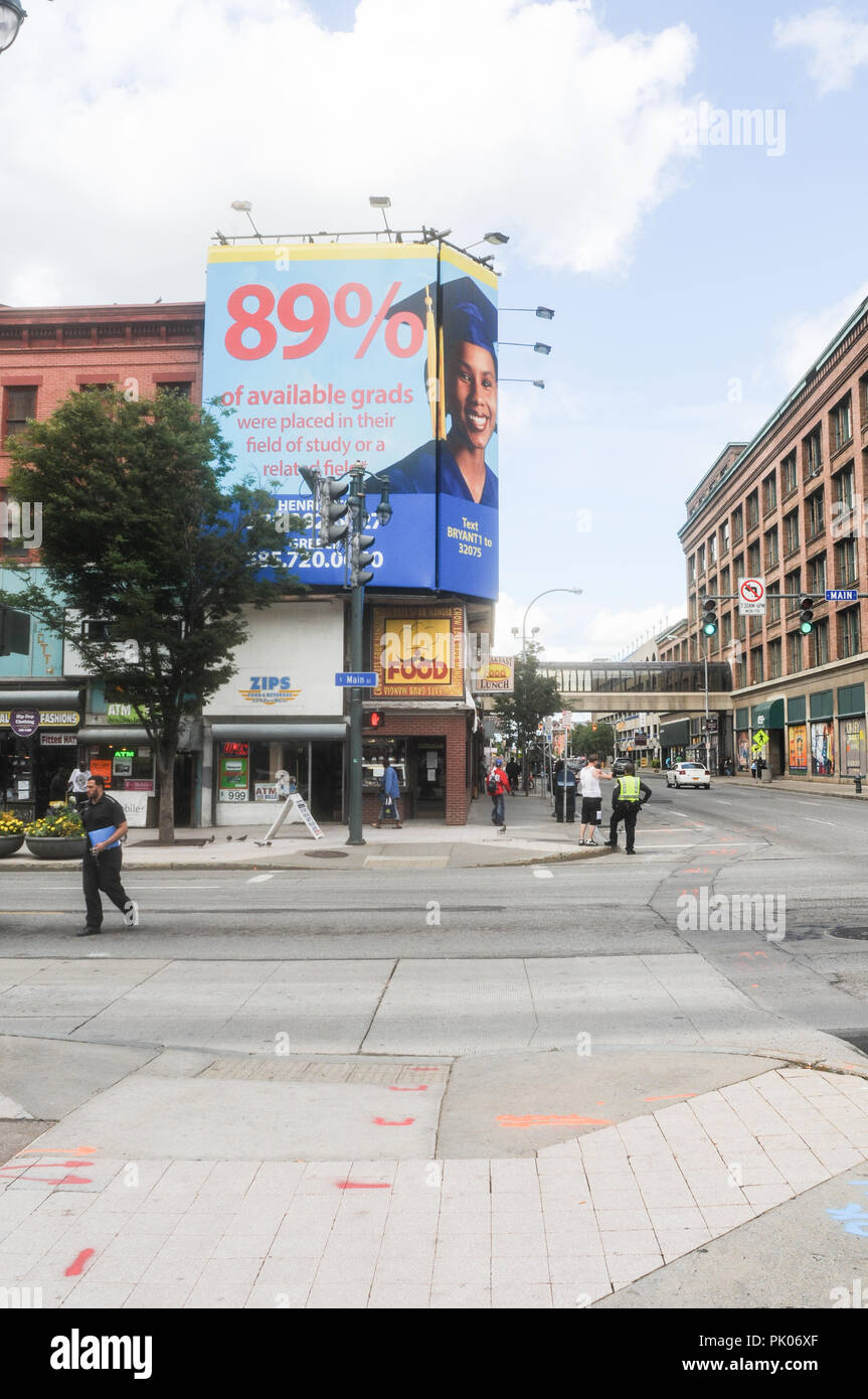 Intersection of Main and Clinton in Downtown Rochester, NY USA Stock ...