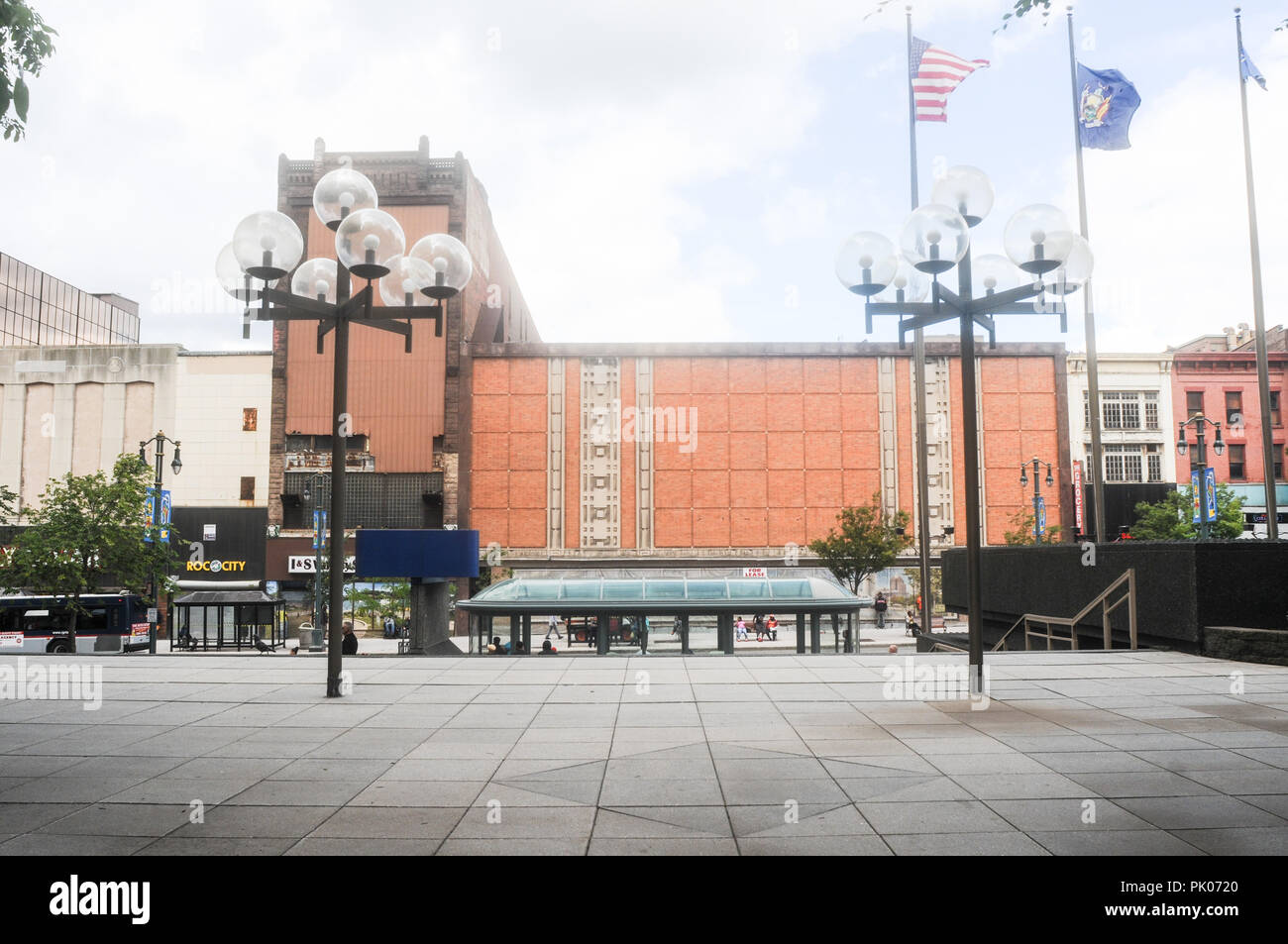 Intersection of Main and Clinton in Downtown Rochester, NY USA Stock ...