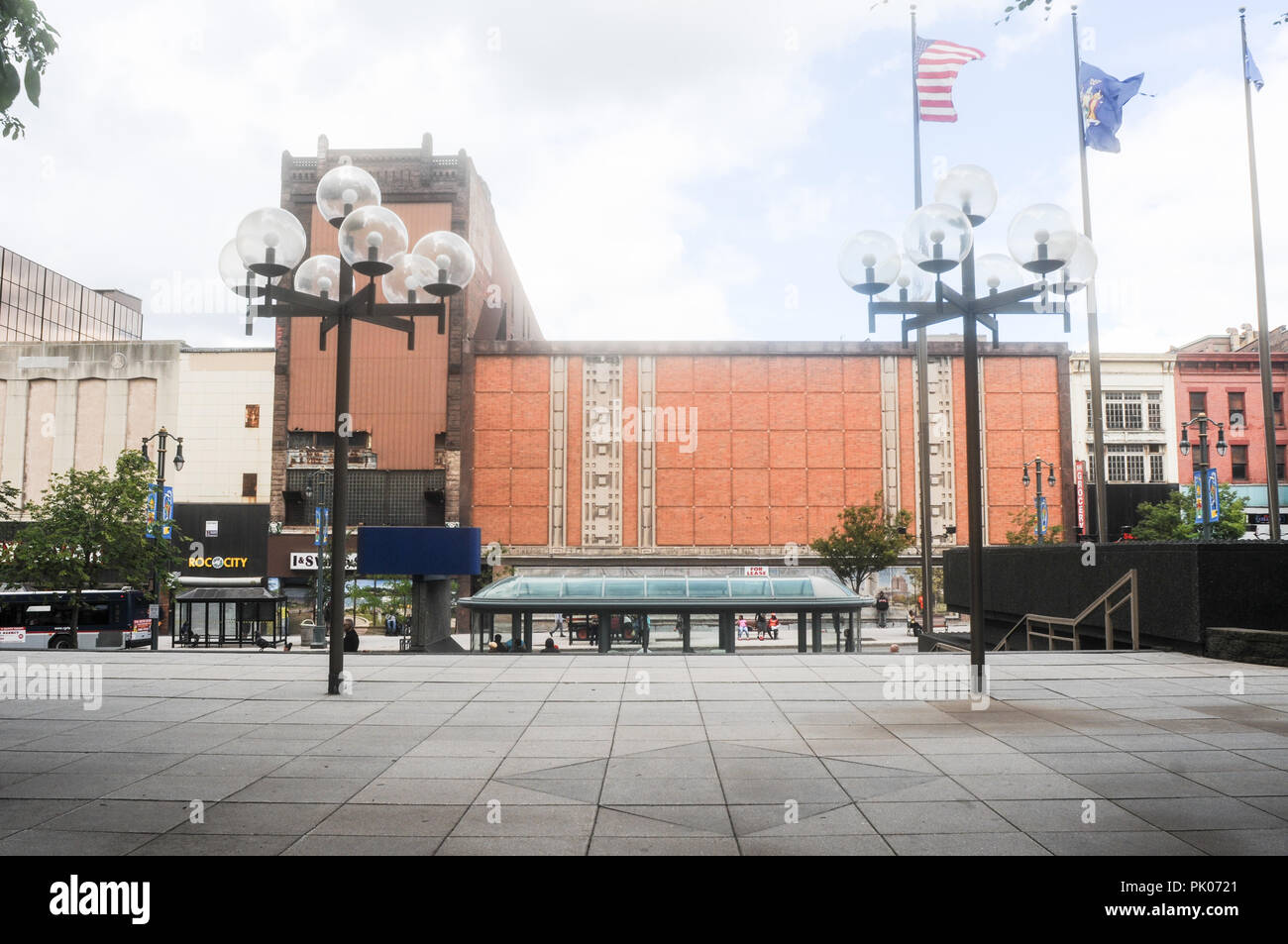 Intersection of Main and Clinton in Downtown Rochester, NY USA Stock ...