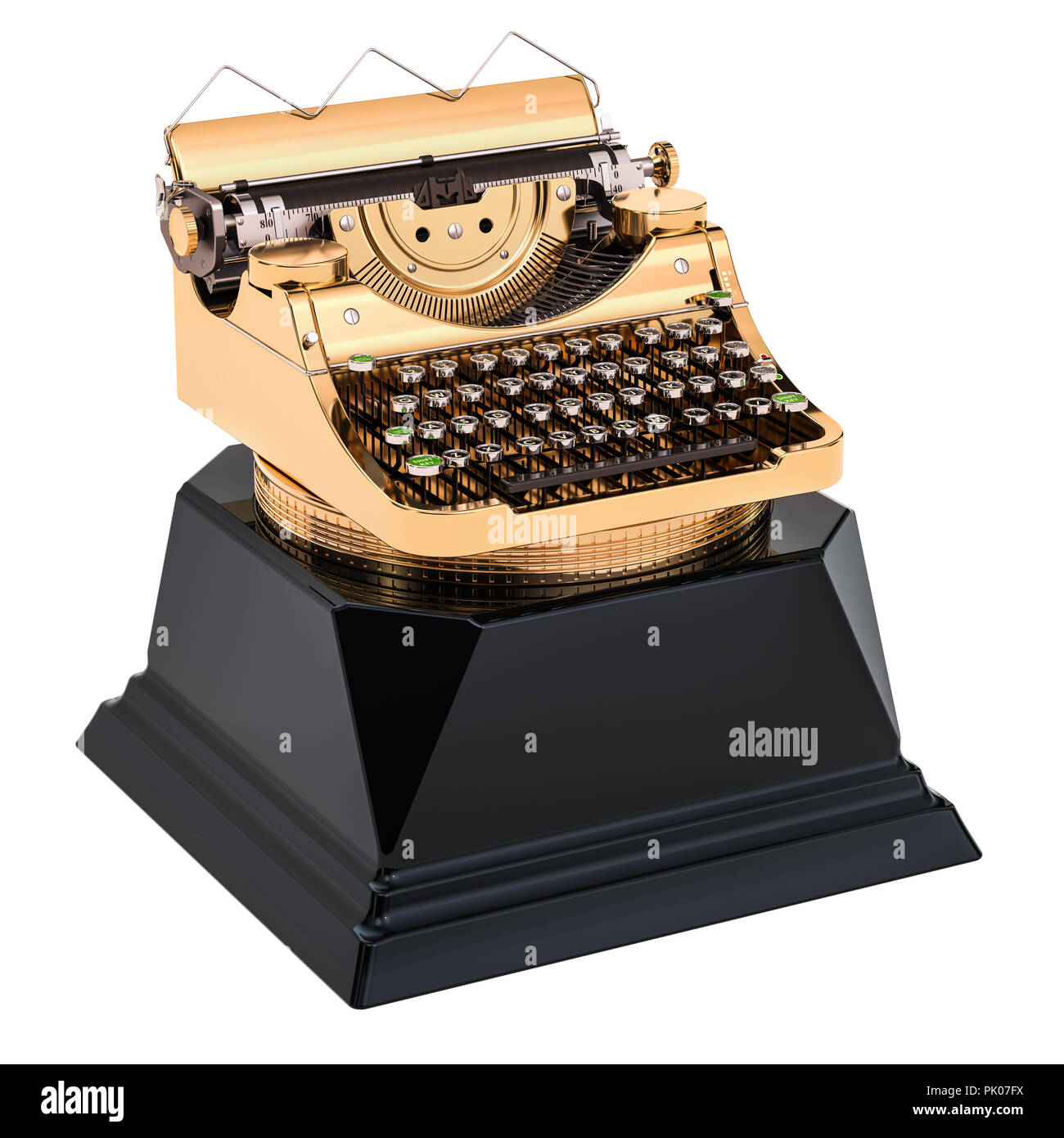 Golden typewriter award. Best publication or writer concept, 3D ...